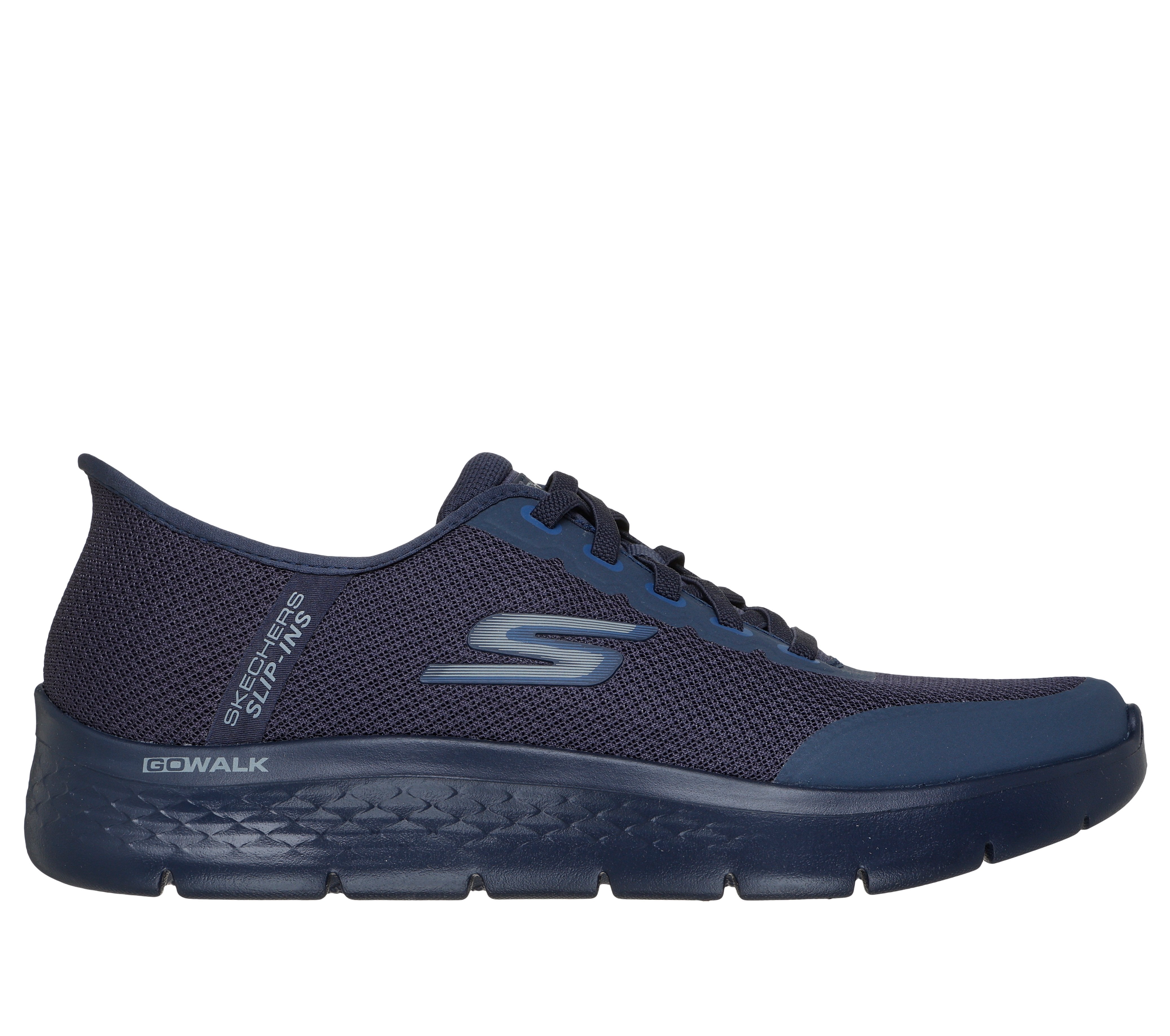 Skechers Go Walk Flex Netro Mens Navy Slip-Ins Trainer | Ogam Igam
